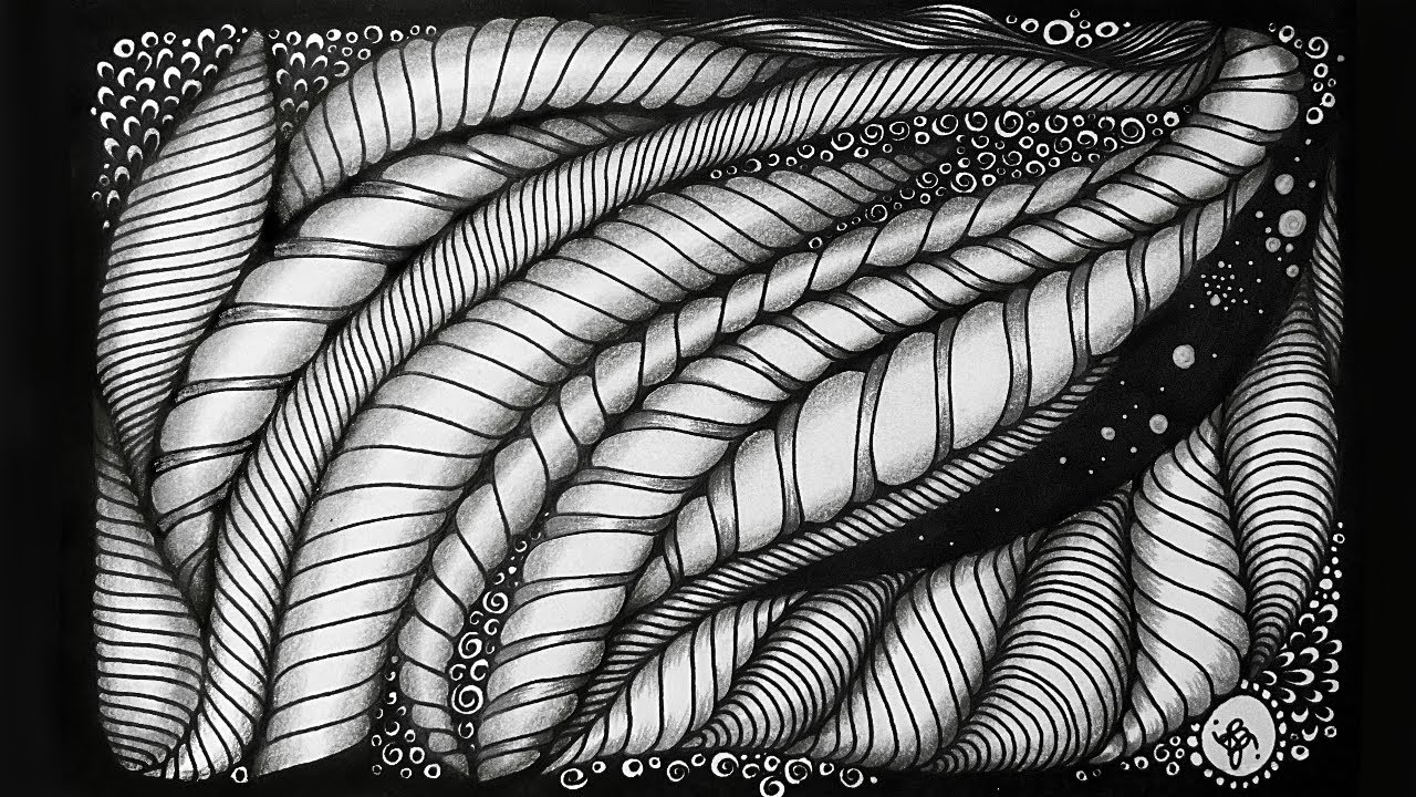 Let's draw twists and ropes | Miss Betsi's pattern # 9 - YouTube