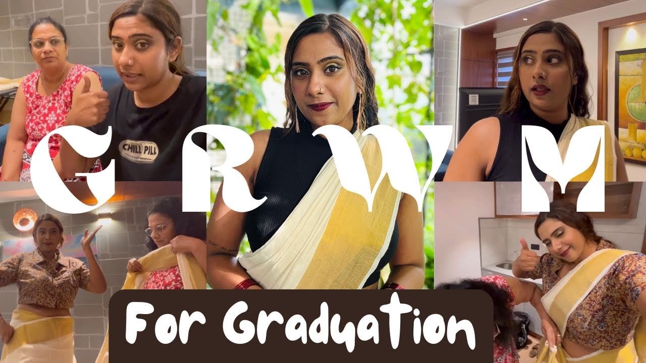 Last minute BLOUSE CHANGE🙊| Get Ready With Me for GRADUATION😍| NEHA ...