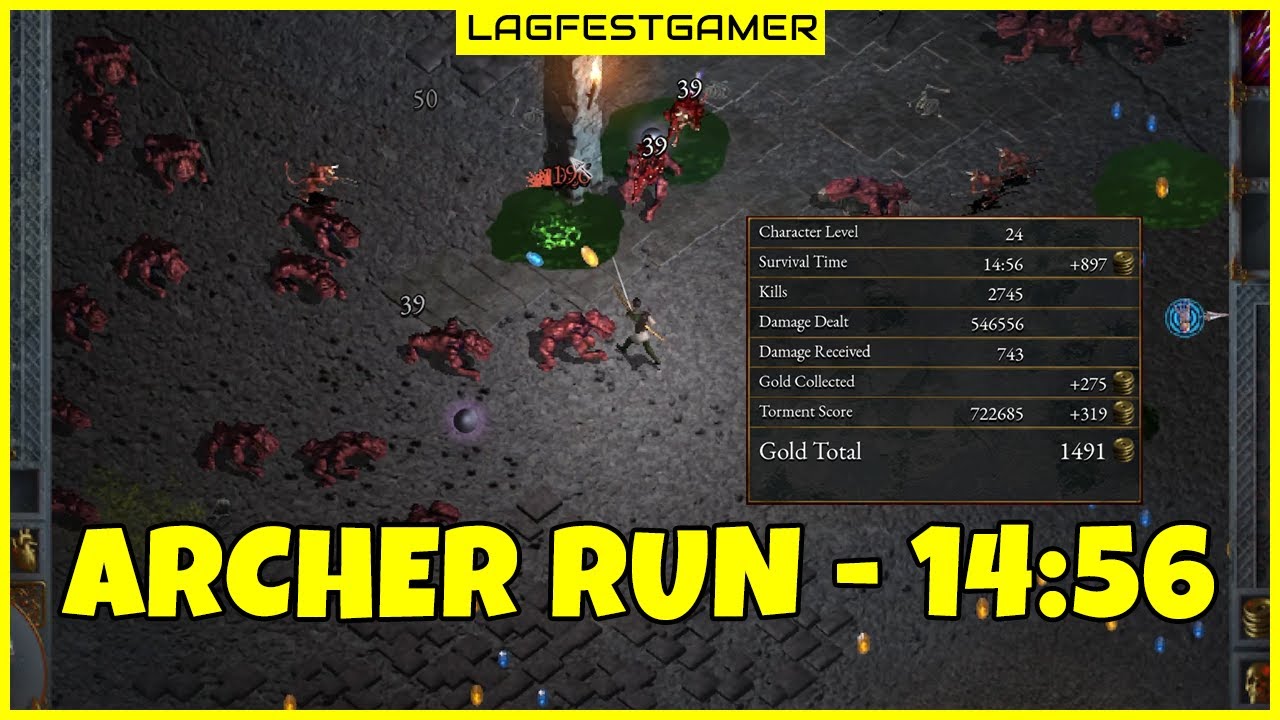 Archer Run - 14:56 mins - Halls of Torment Gameplay - YouTube