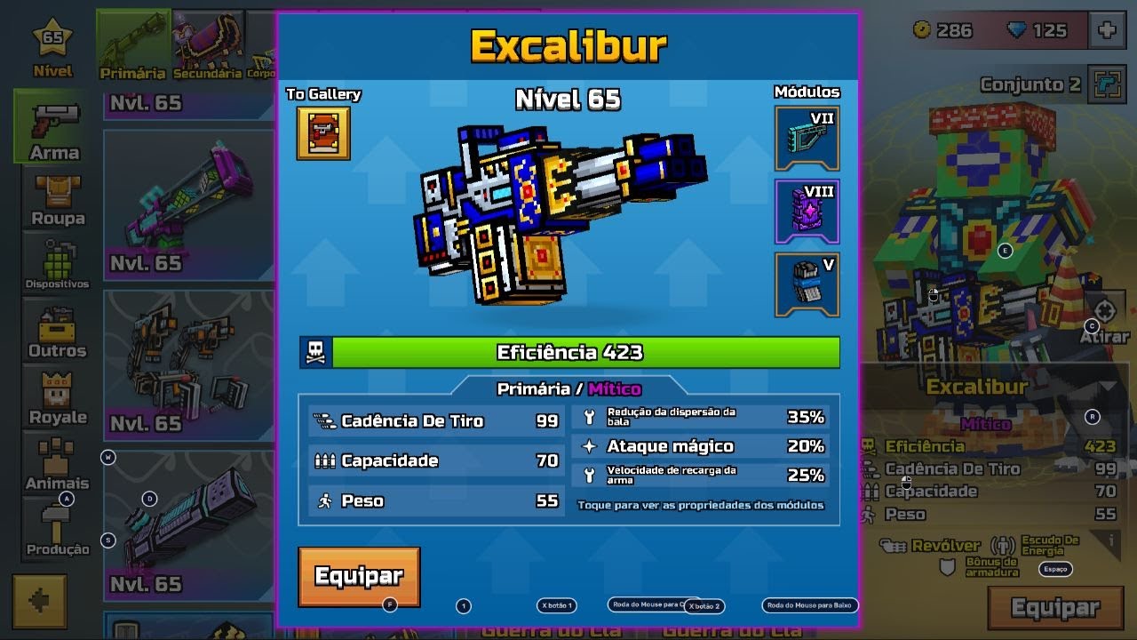 PIXEL GUN 3D REVIEWS EXCALIBUR - YouTube