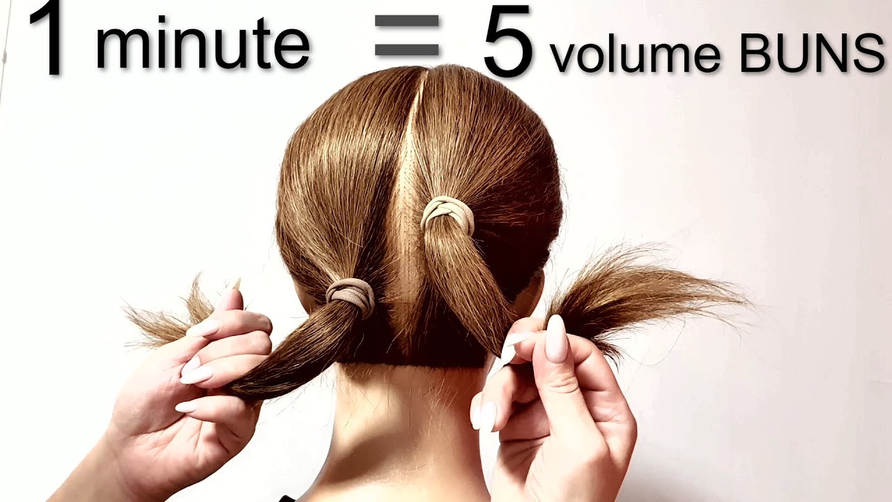 5 EASY BUNS FOR SHORTS HAIR ☑️5 ЛЕГКИХ ПУЧКОВ НА КОРОТКИЕ ВОЛОСЫ ☑️ ...