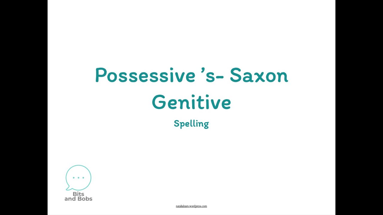 Possessive 's Saxon Genitive - YouTube