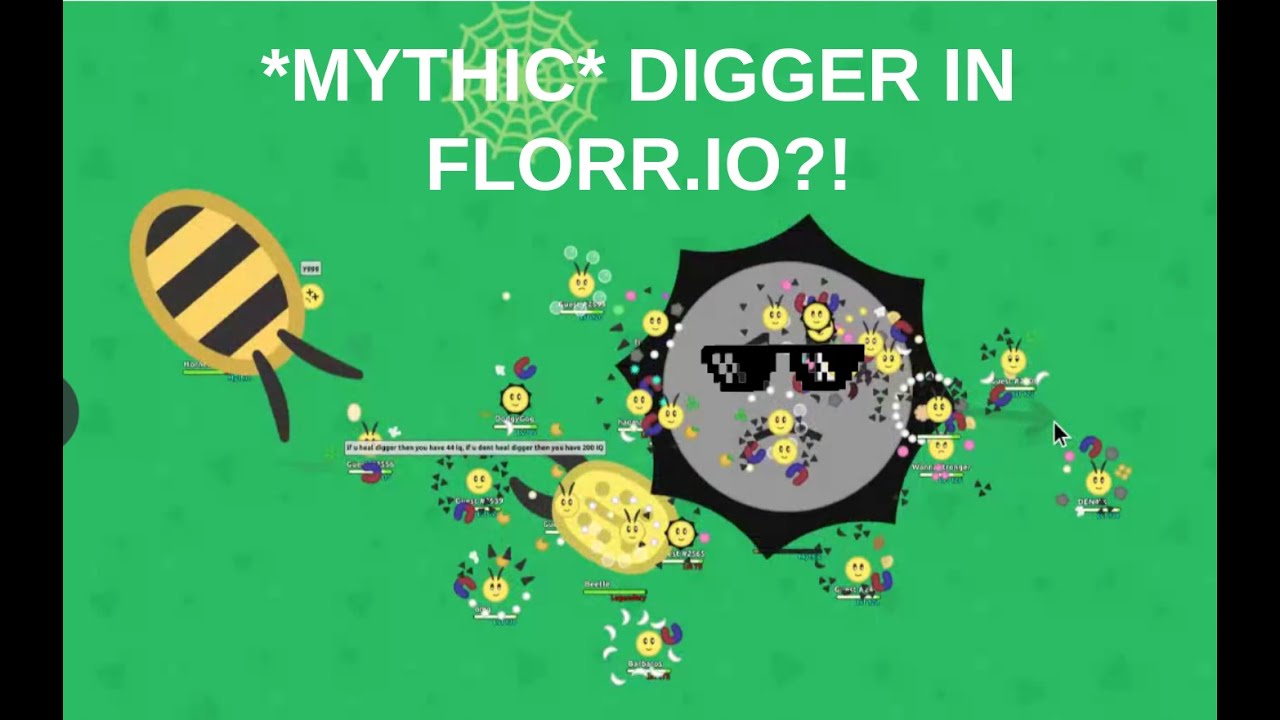 Florr.io - I FOUND A *MYTHIC* DIGGER?! - YouTube