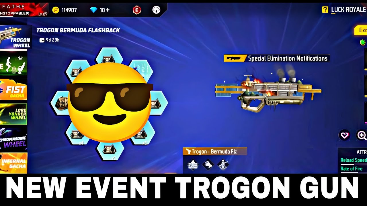 New Event 2024 Trogon Bermuda Flashback In Free Fire | New Trogon Gun ...