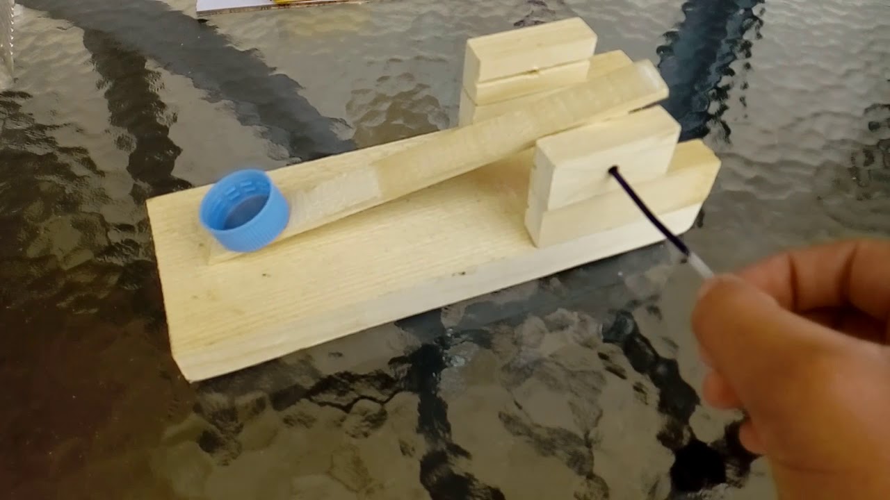 How to make a mini wooden catapult (part 3) - YouTube