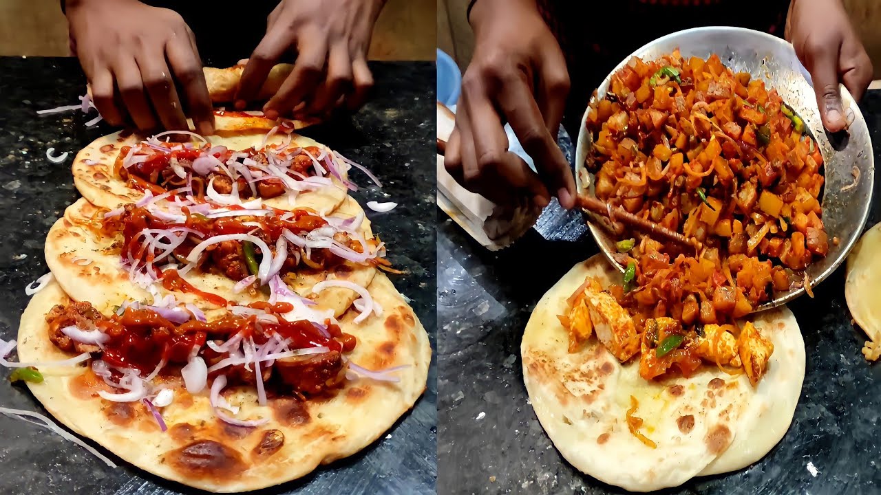 Kusum Roll || Street Food of Kolkata || Paneer Roll , Park Street ...