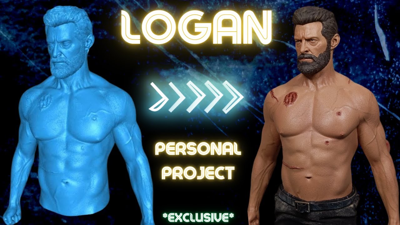 Hyper-realistic logan 1/6 scale figure - Personal Project. #hughjackman ...