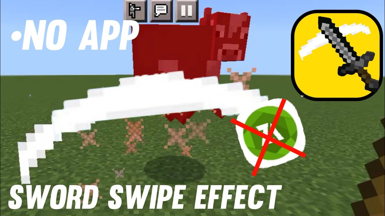 How to get sword swipe effect in minecraft mcpe | tutorial | GMKB ...