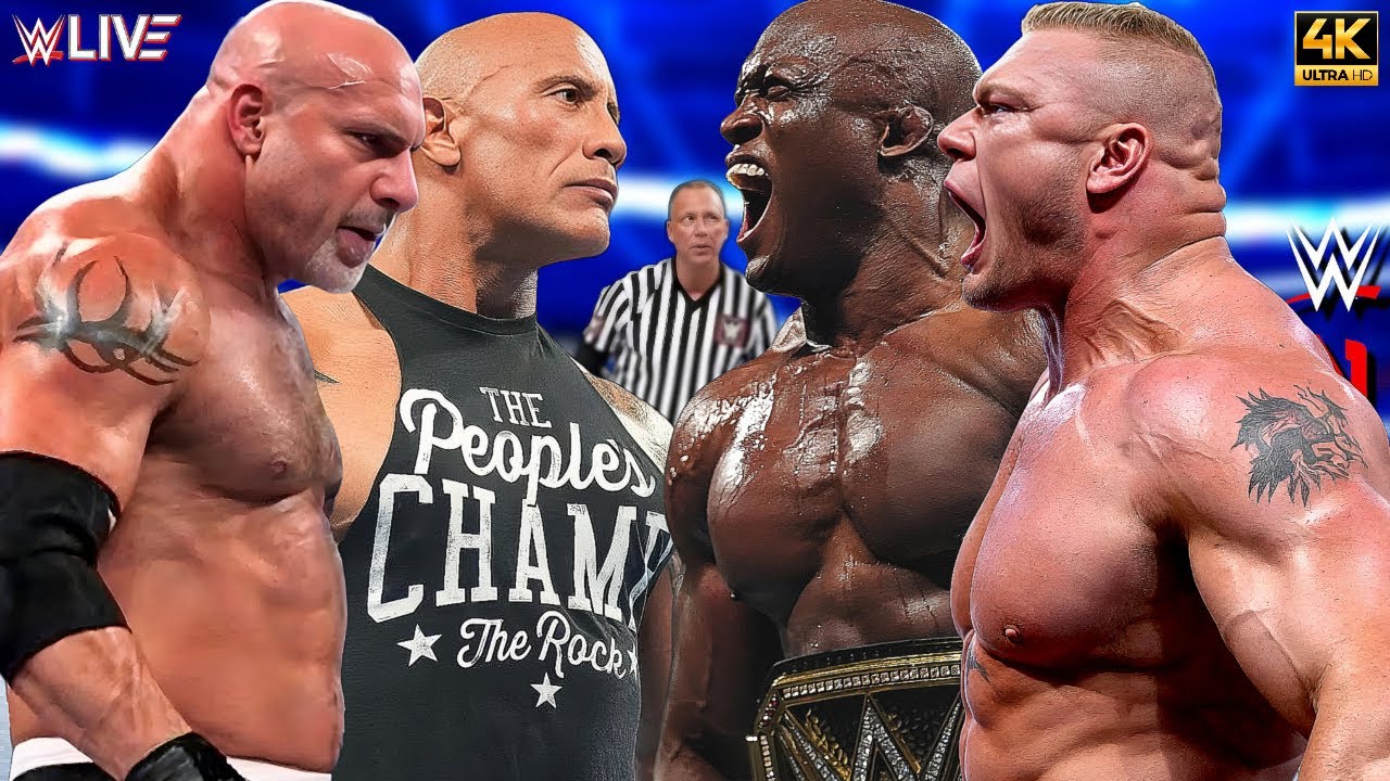 Goldberg & Rock vs. Brock Lesnar & Bobby Lashley | Tag Team Match | WM ...