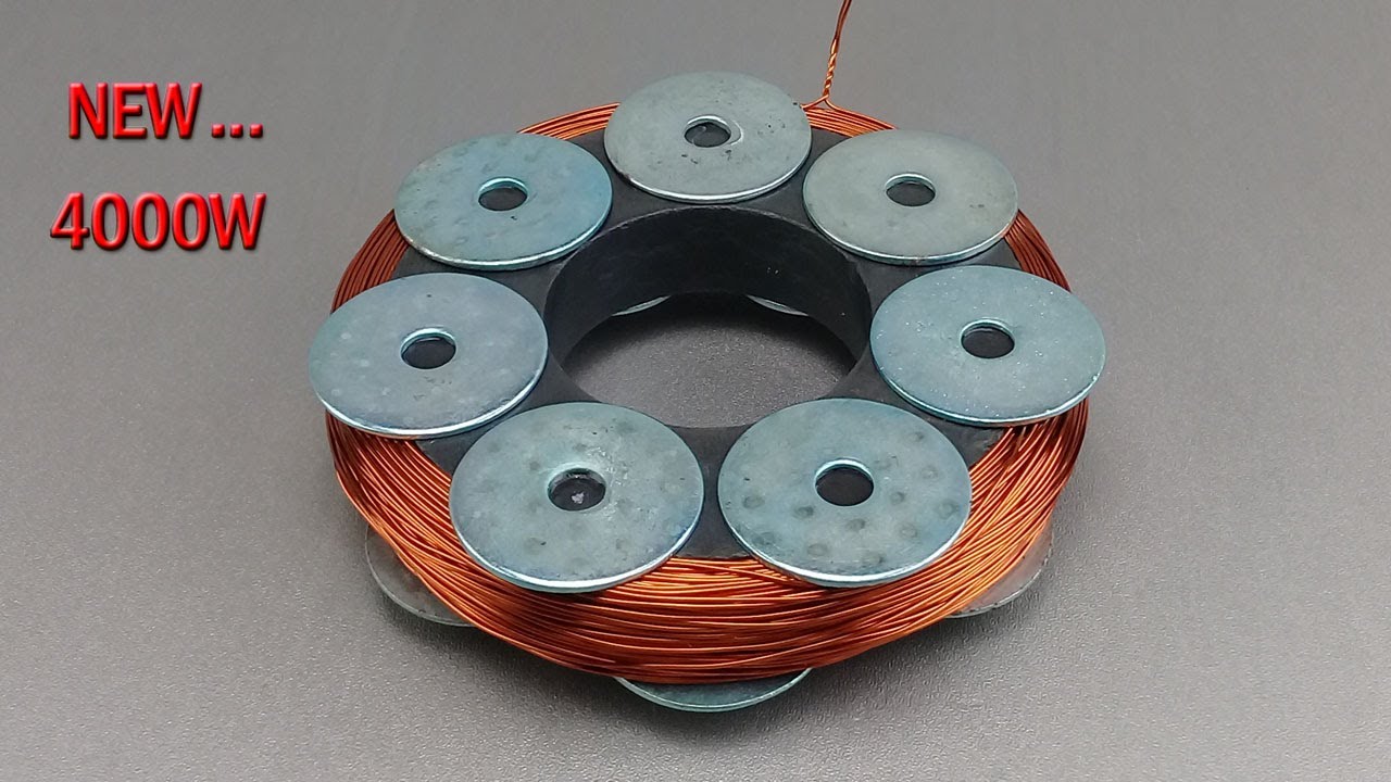 I Turn Powerful Big Magnet Use Copper Wire Converted Into 220V 4000W ...