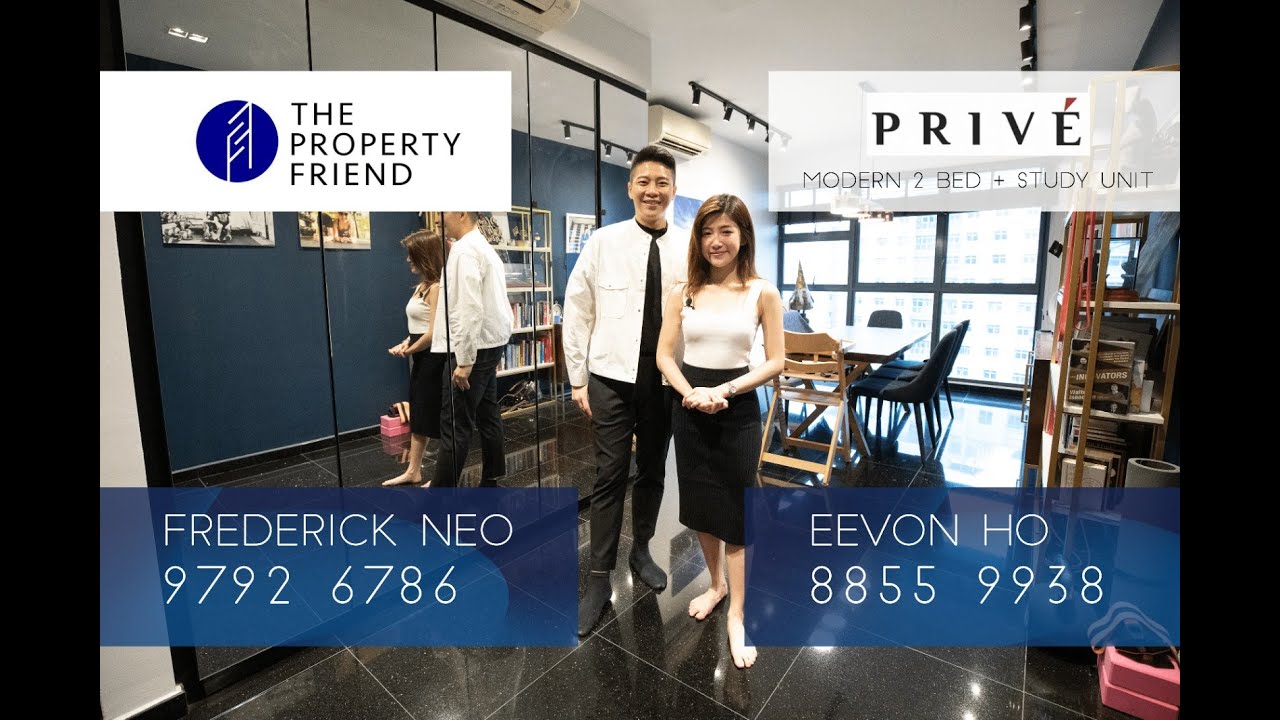 Singapore Condo | Prive Home Tour | 2 Bedroom plus Study - YouTube
