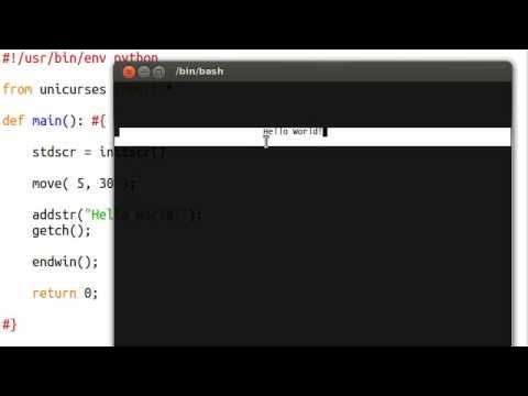 Python [curses] 02 The Move Function - YouTube