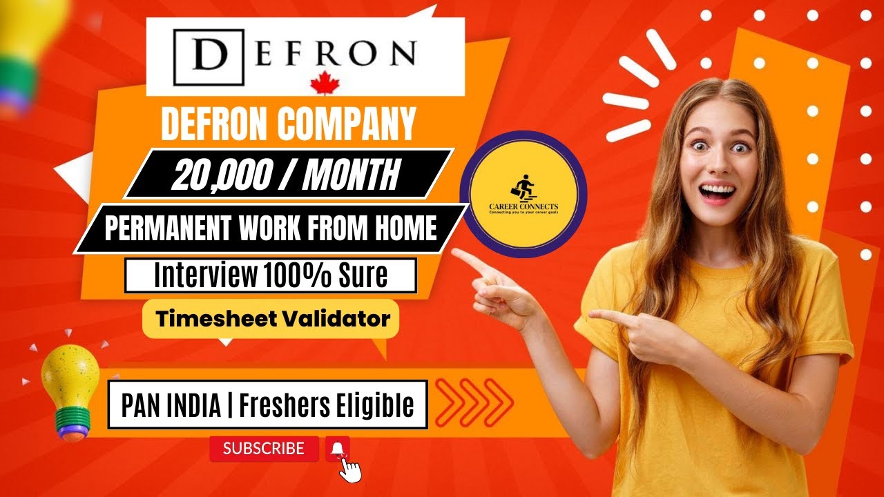 Salary 20,000| Defron Company | Work From Home Job | Permanent WFH ...