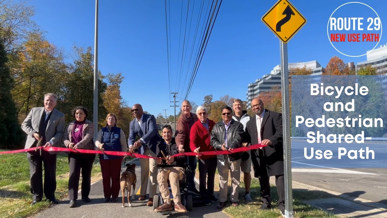 Route 29 Bicycle and Pedestrian Shared-Use Path - YouTube