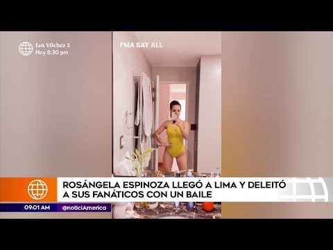 América Espectáculos: Rosángela Espinoza y su baile, mientras Ducelia practica motocross