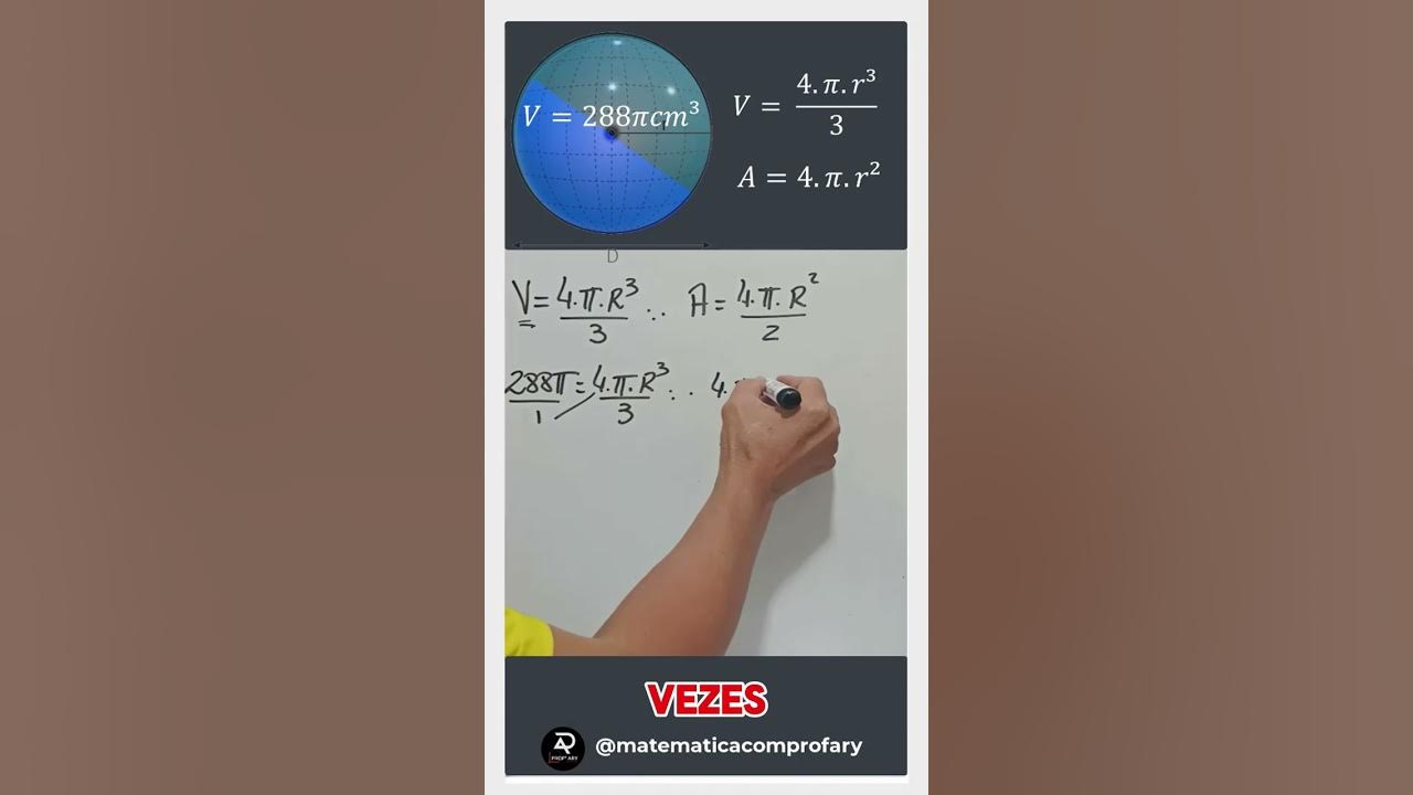 ESFERA - ÁREA E VOLUME - (Calculando a metade da área total da esfera ...