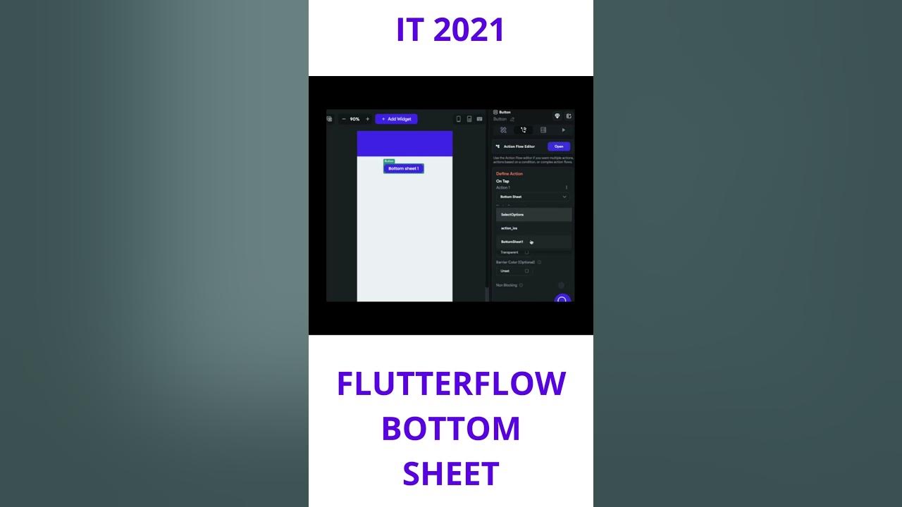 Flutterflow Bottom Sheet Flutter Flutterflow Videotutorial Shorts Youtube