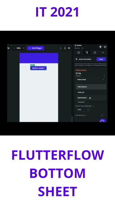 FLUTTERFLOW - BOTTOM SHEET #flutter #flutterflow #videotutorial #shorts - YouTube