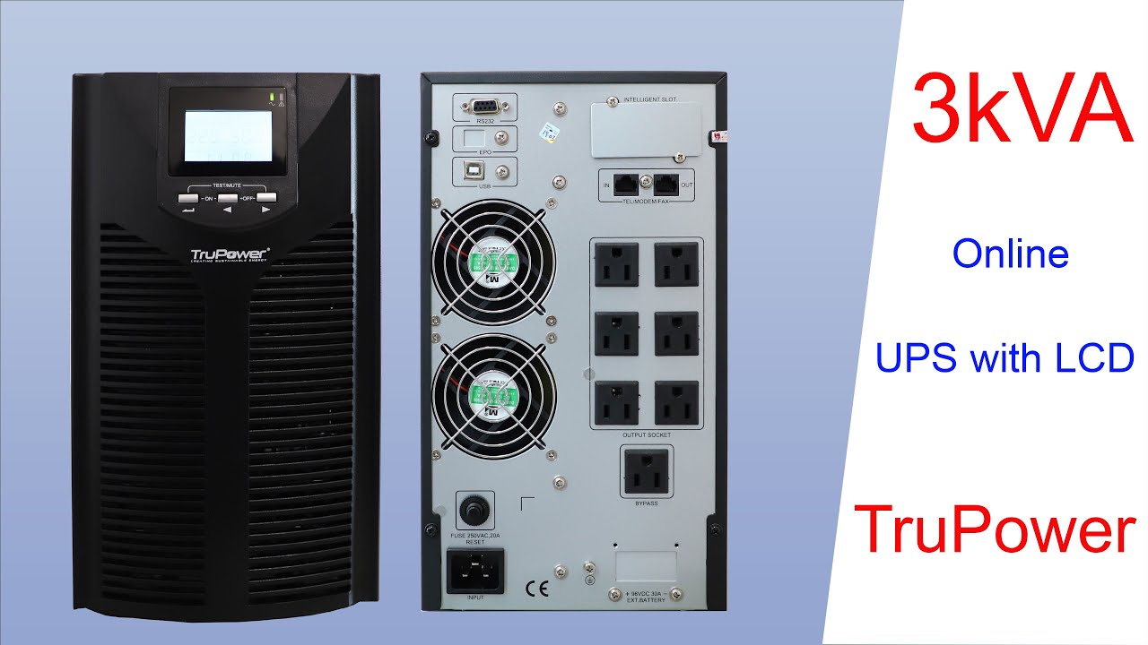 TruPower Online UPS 3kVAS - YouTube