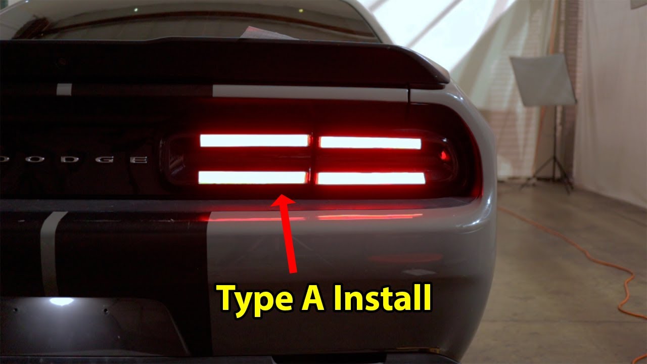 How To Install The Challenger Tail Light Kit Type A - YouTube