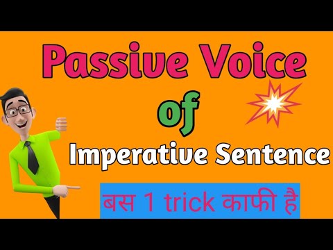 active and passive voice of imperative sentence || passive voice of ...