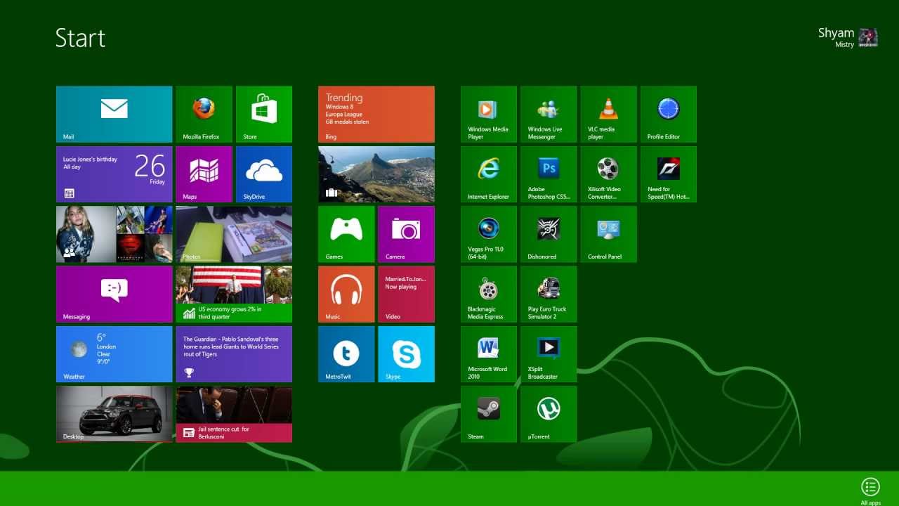Windows 8 Operating System First Look - YouTube