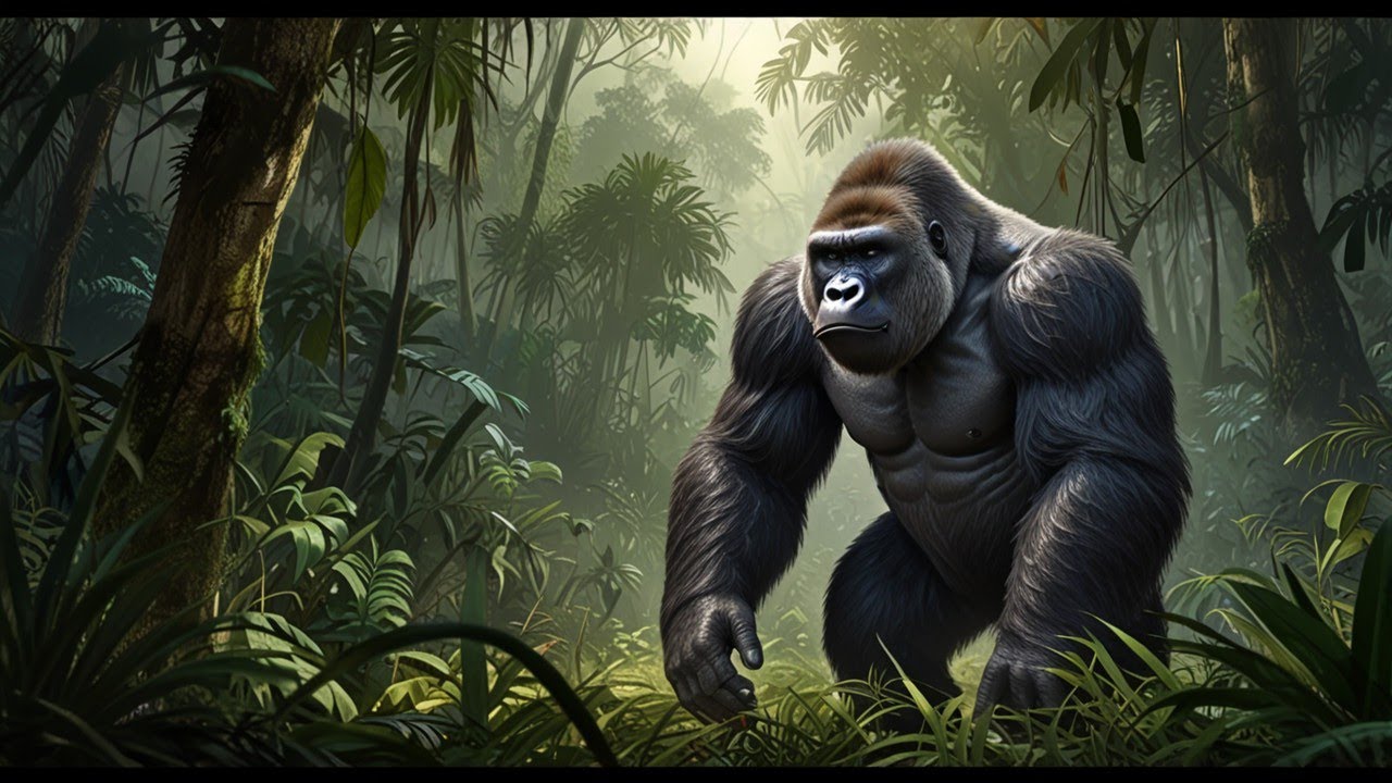 Black Gorilla vs Guardian Wolf | Epic Jungle War #sonic #song - YouTube