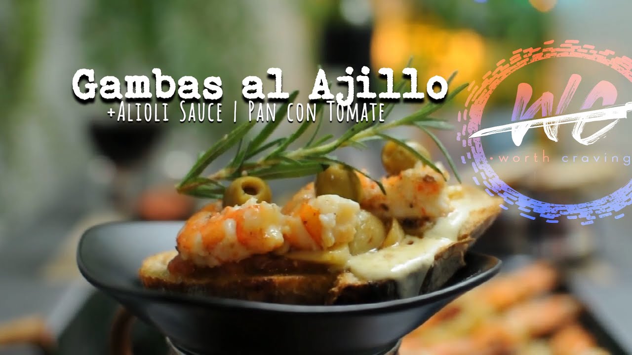 How to make perfect Gambas Al Ajilo recipe || ALioli Sauce & Pan con ...