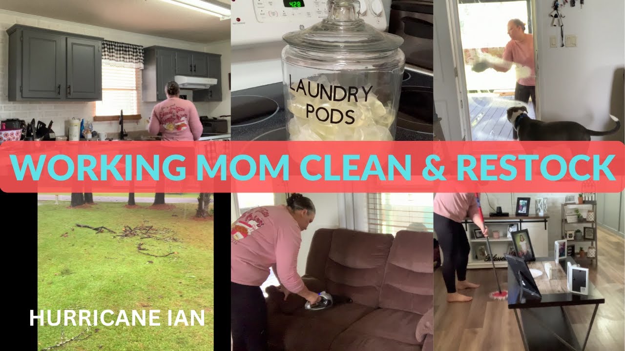 WORKING MOM CLEAN WITH ME| Single Wide Mobile Home Cleaning + Restock ...