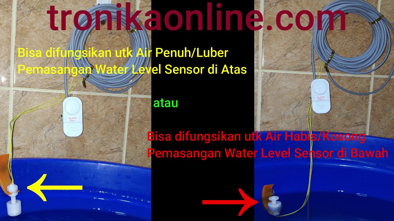 Alarm Air Water Level Sensor Alarm Banjir Bak Mandi Kapal Toren Tandon ...