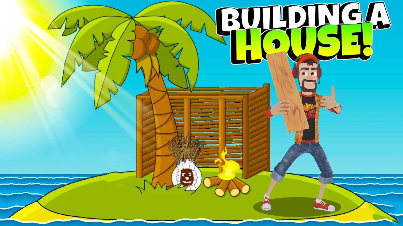 Building a House to Survive on an Island for 30 Days?! - YouTube