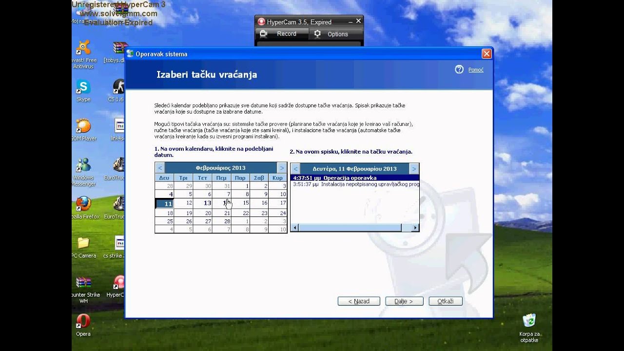 kako vratiti windows u proslo vreme (hvala na gledanju) - YouTube