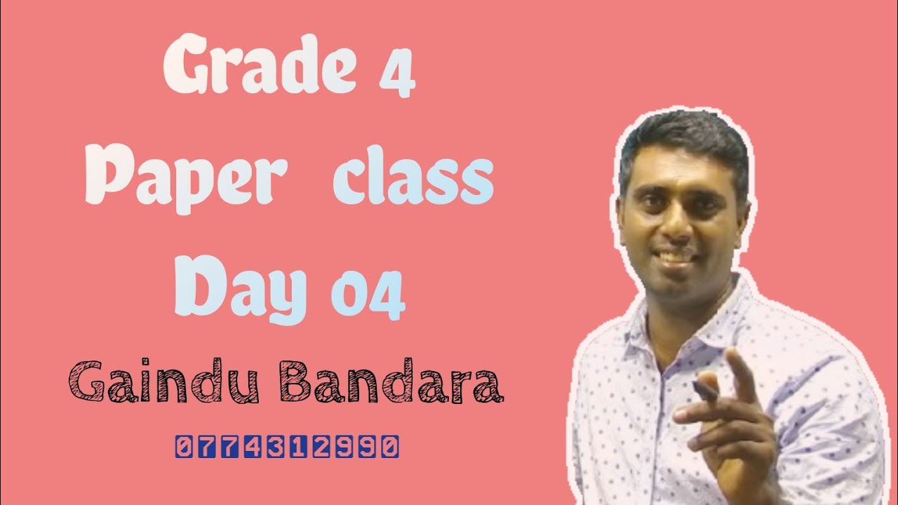 Grade 4 - paper class day 04 - YouTube