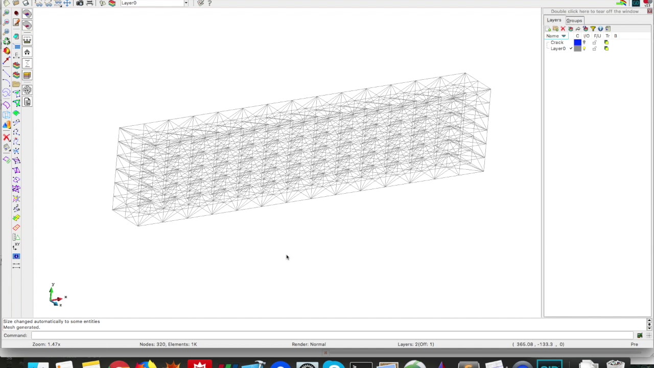 Generating mesh for 3 pt bend test - GID - YouTube