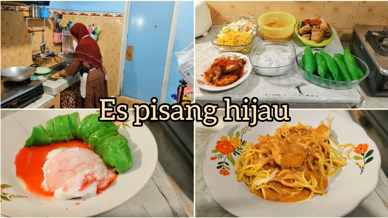 masak menu untuk buka puasa es timun selasih,tahu isi, es pisang hijau ...