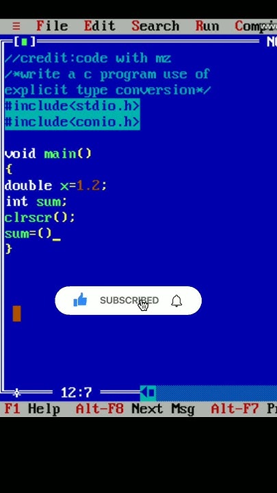 write a c program use of the explicit type conversion|| part -13|| #shorts # #coding - YouTube