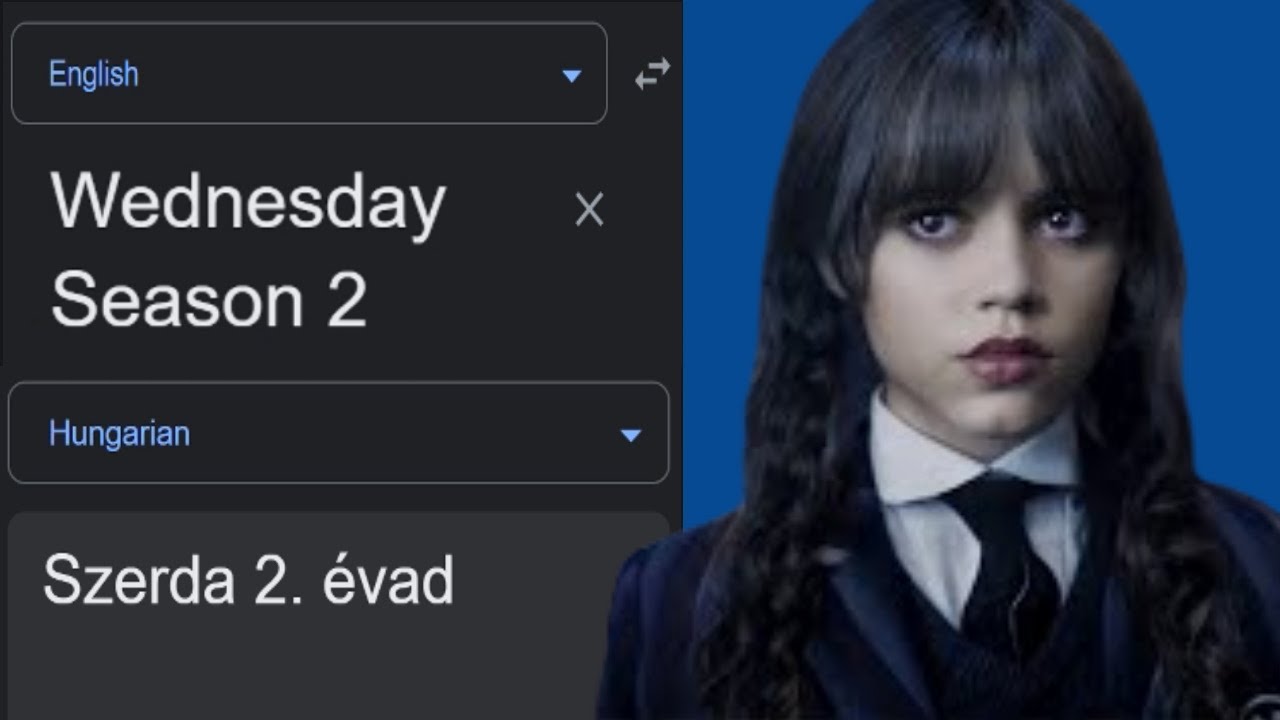 Wednesday Season 2 in different languages meme - YouTube