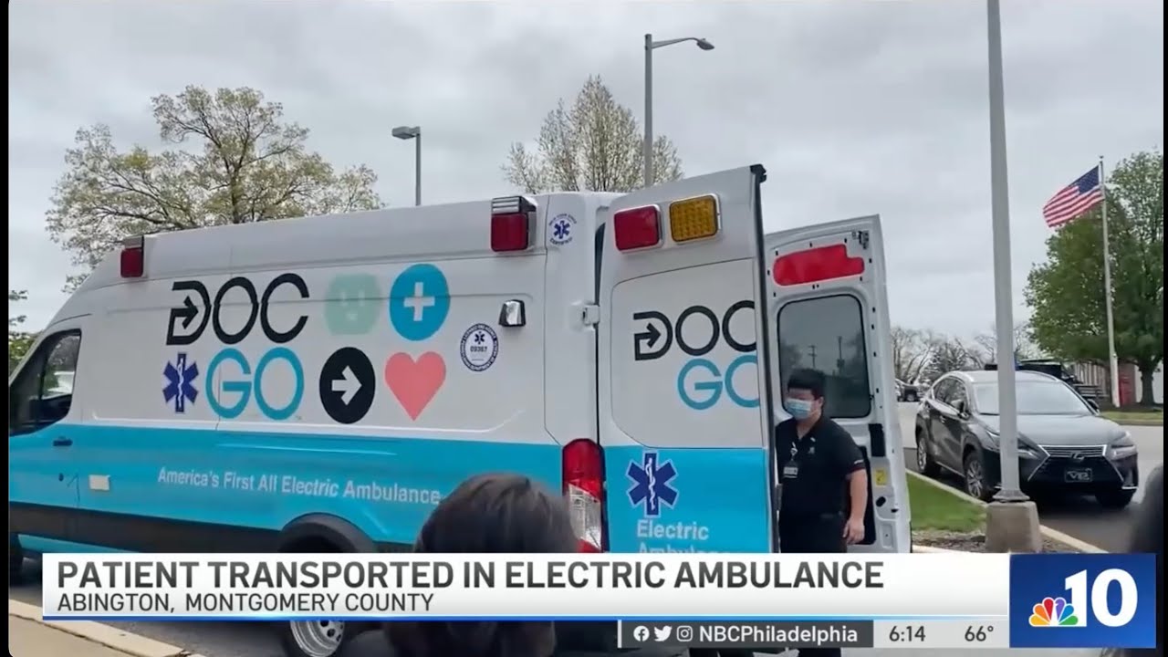 America's First All-Electric Ambulance Transport by DocGo: NBC ...