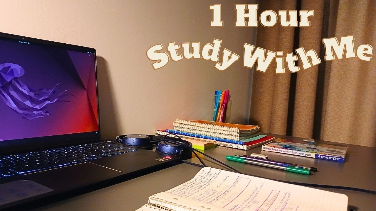 1 Hour STUDY WITH ME 📚 | Pomodoro Timer ⏱️ 50/10 | Rain Sound 🌧️ - YouTube