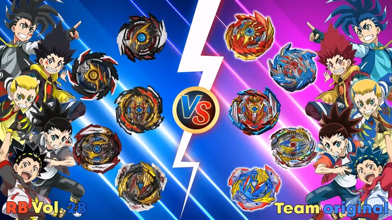 【Random Booster Vol 28 VS DB Team original 】 Relay battle Beyblade ...