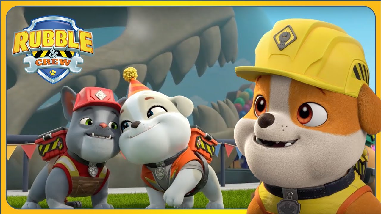 The Crew Builds a Dino Roof Party 🎉 | Rubble and Crew | Cartoons for ...