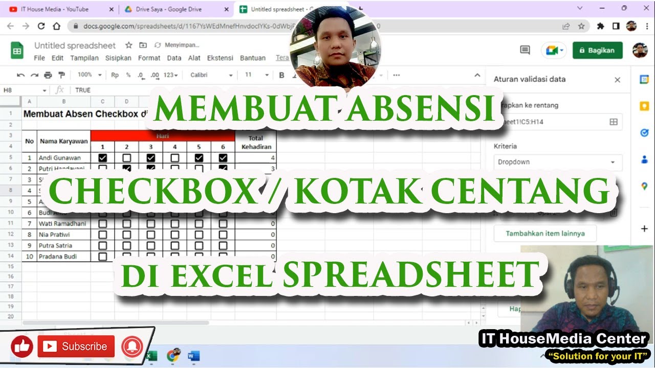 🔴 Cara Membuat Form Absensi Otomatis Menggunakan Checkbox di Google ...