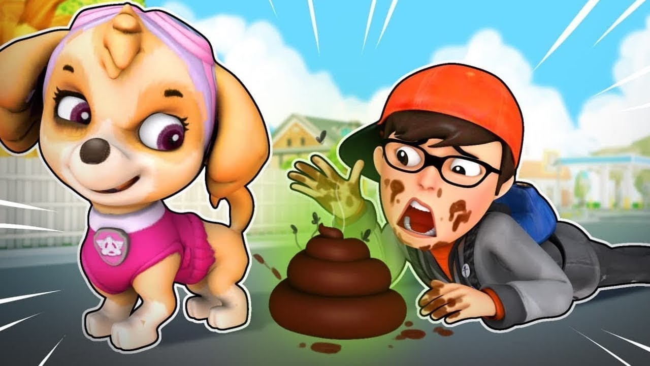 Paw Patrol troll Nick with Poop - Couple Prank | Couple troll | Scary ...