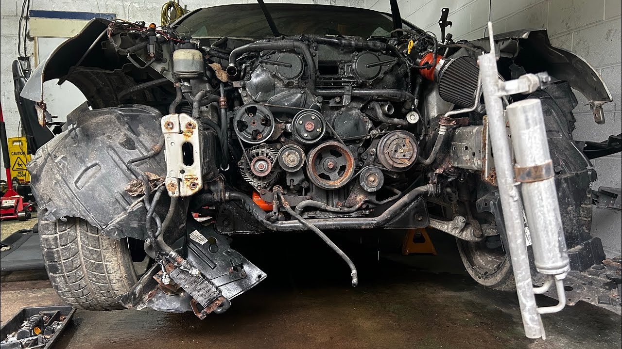 G35 Coupe Engine Removal (Pullin Blown Motor) - YouTube