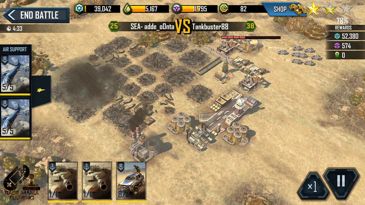 Tomahawk strike test War Commander Rogue Assault - YouTube