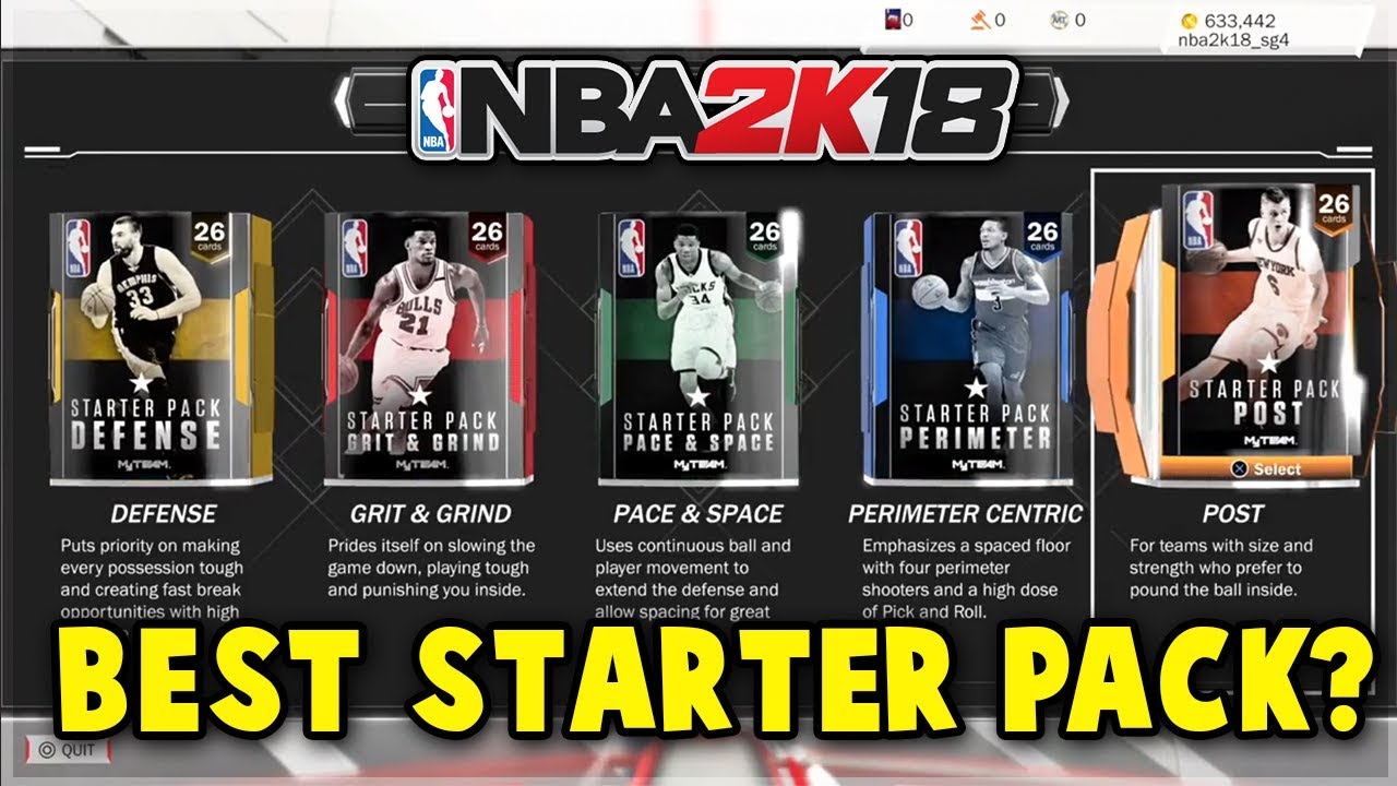 BEST STARTER PACK TO PICK IN NBA 2K18 MyTEAM!! | All 5 Starter Pack ...