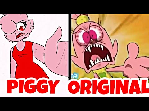 PIGGY VERSION TIKTOK  (Kitty Channel Afnan) x Original, Piggy, IRL, Animation...