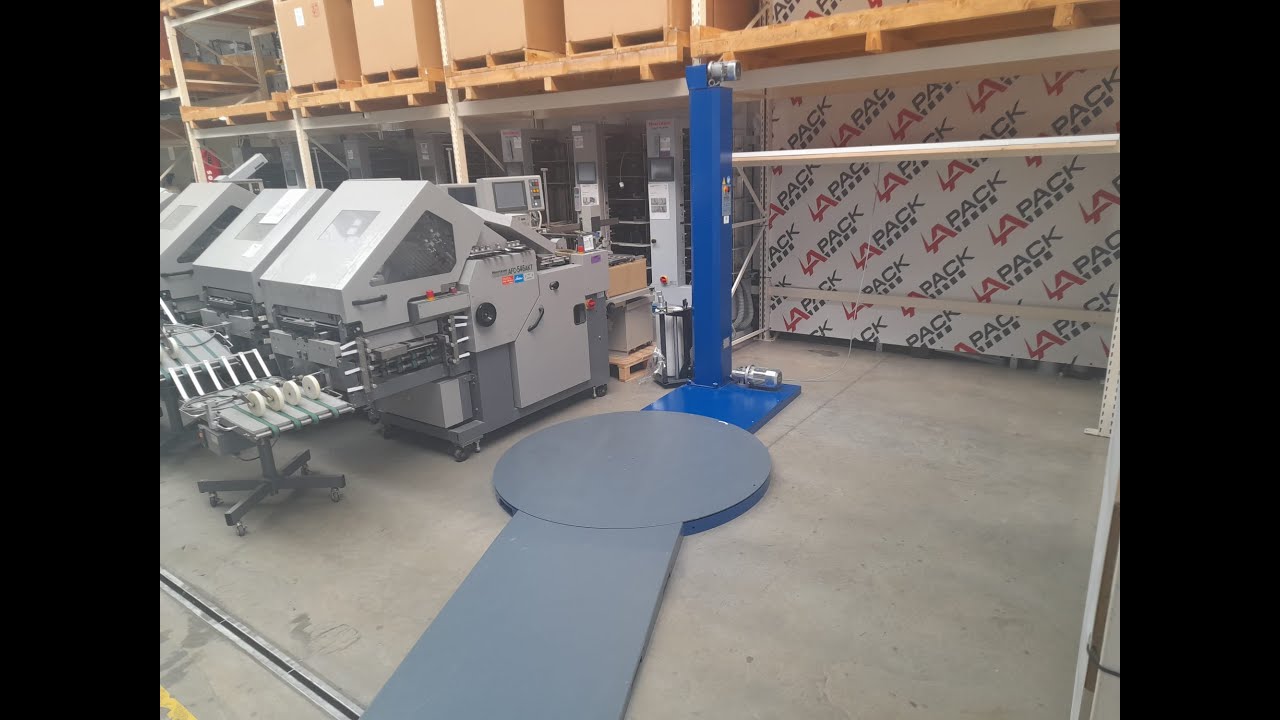 EVO Pac pallet wrapper NOBEL - LA-POSTPRESS - #LAP2000 - YouTube