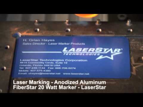 Laser Marking - Anodized Aluminum with a FiberStar Laser Marking System ...