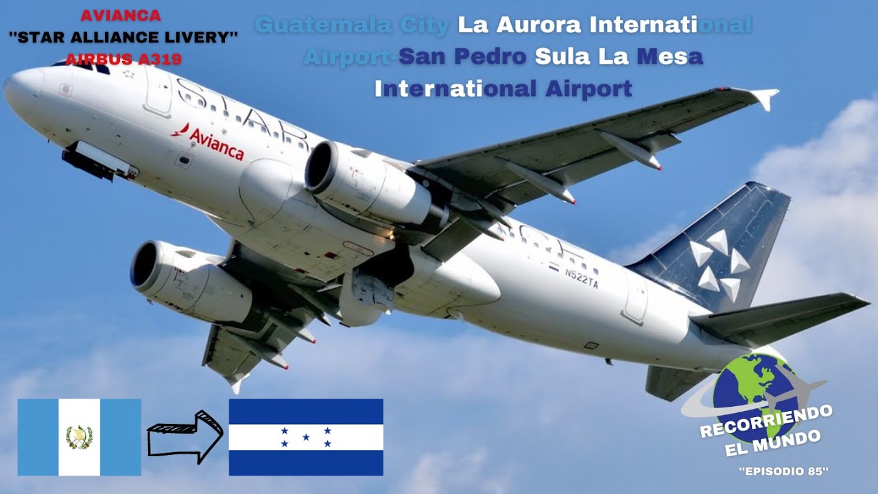 AVIANCA 'sa' AIRBUS A319 Guatemala City La Aurora Intl. Airport-San ...